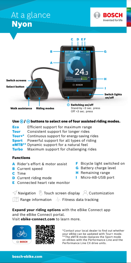 Bosch Nyon Display basic settings – Propel