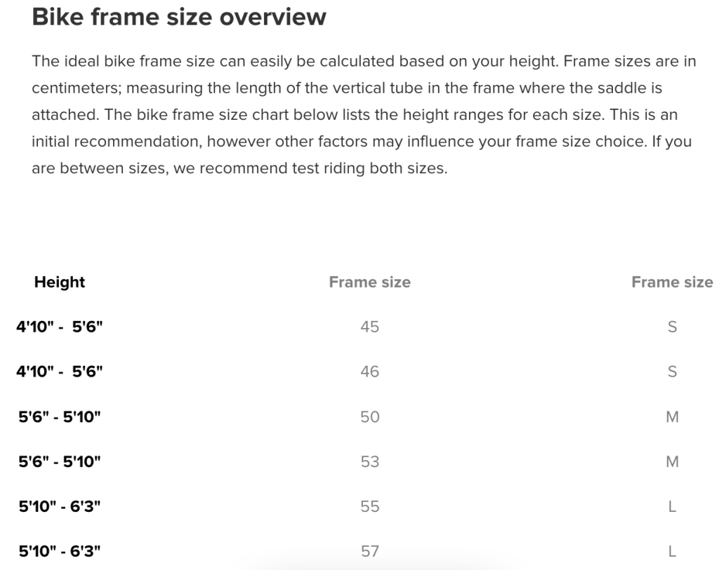 What Gazelle frame size is best for me? – Propel